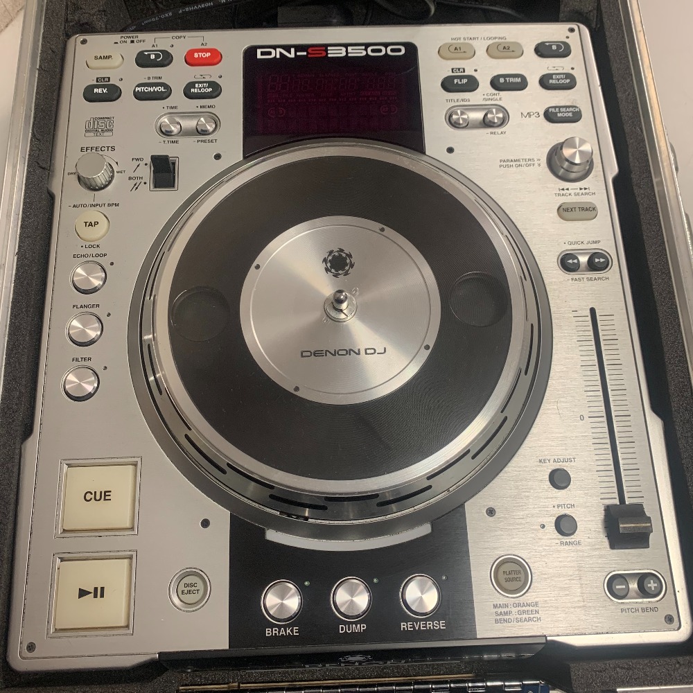 Denon Denon DN-S3500 Pair CDJ Turntable Direct Drive w/ Flight Case ...